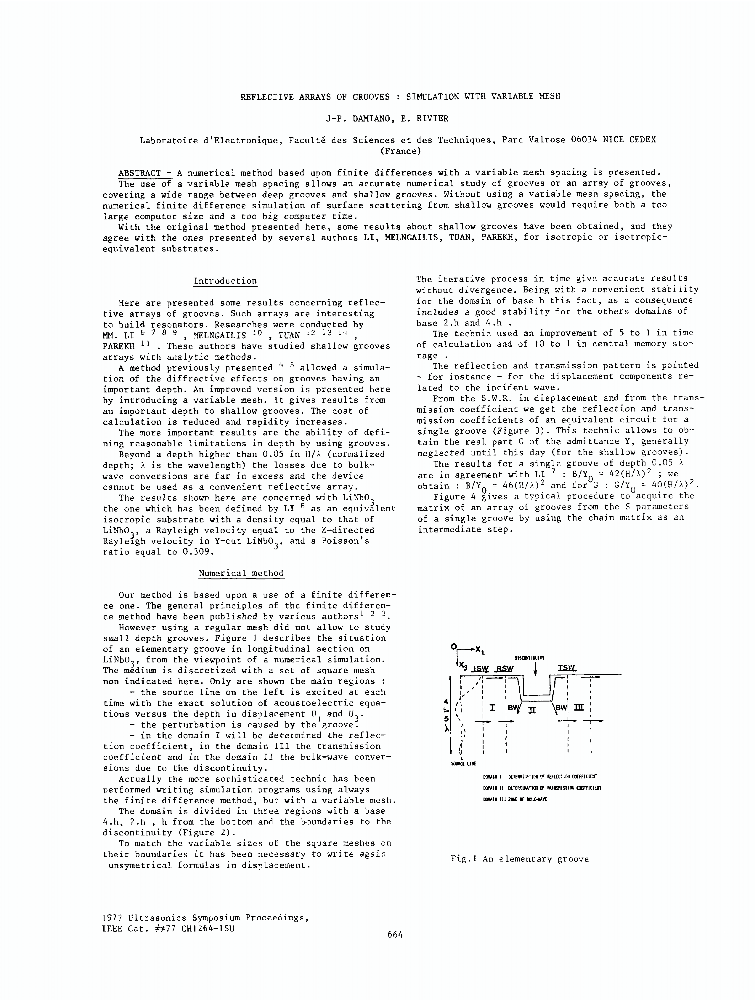 Reflective Arrays Of Grooves Simulation With Variable Mesh Ieee