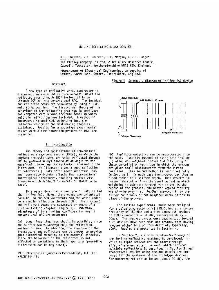 In-Line Reflective Array Devices | IEEE Conference Publication | IEEE ...