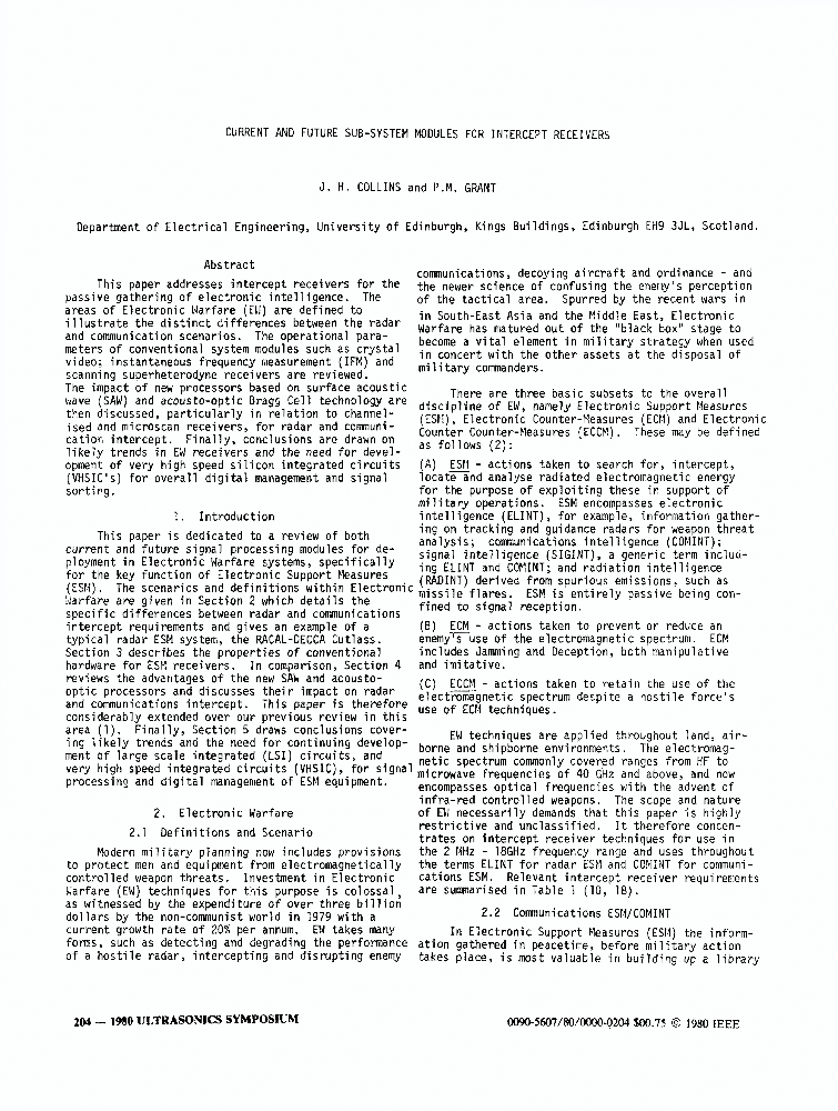 Current and Future Sub-System Modules for Intercept Receivers | IEEE ...