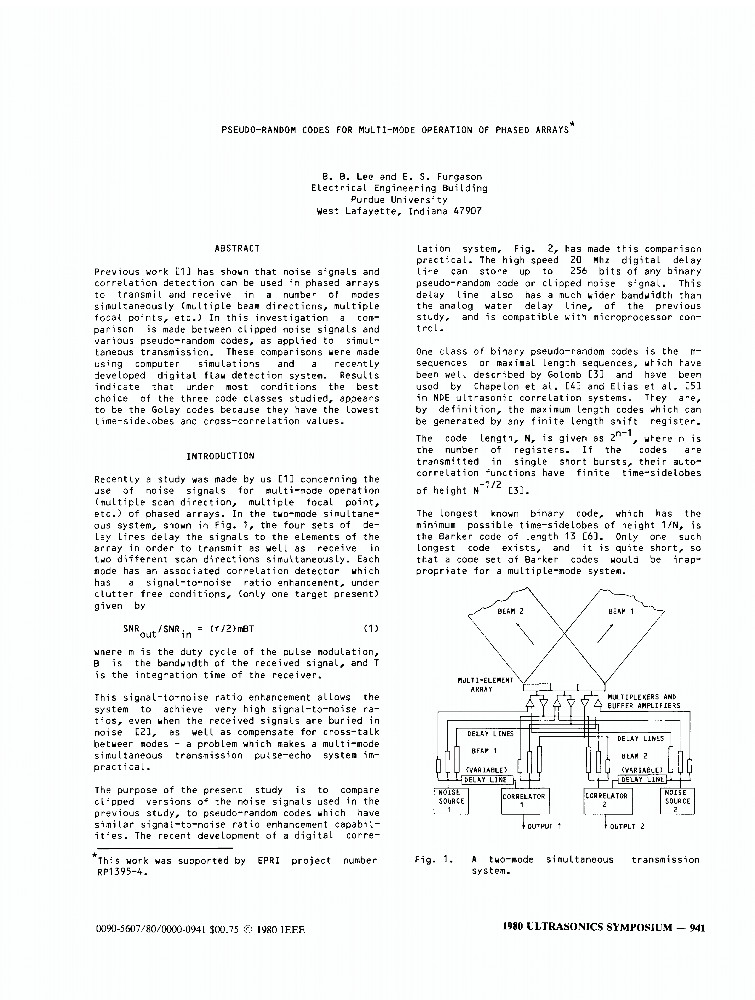 Pseudo-Random Codes for Multi-Mode Operation of Phased Arrays | IEEE Conference Publication ...