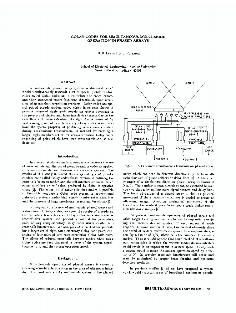 Golay Codes for Simultaneous Multi-Mode Operation in Phased Arrays | IEEE Conference Publication ...