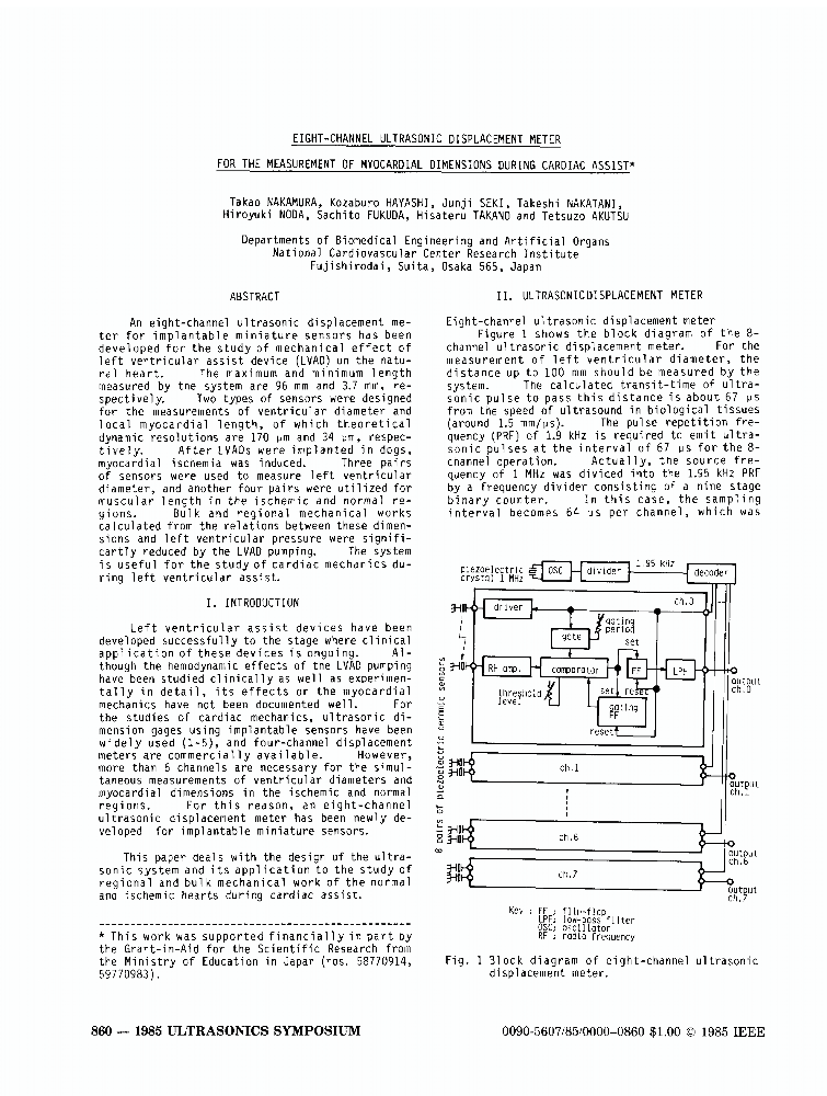 Eight-Channel Ultrasonic Displacement Meter for the Measurement of ...
