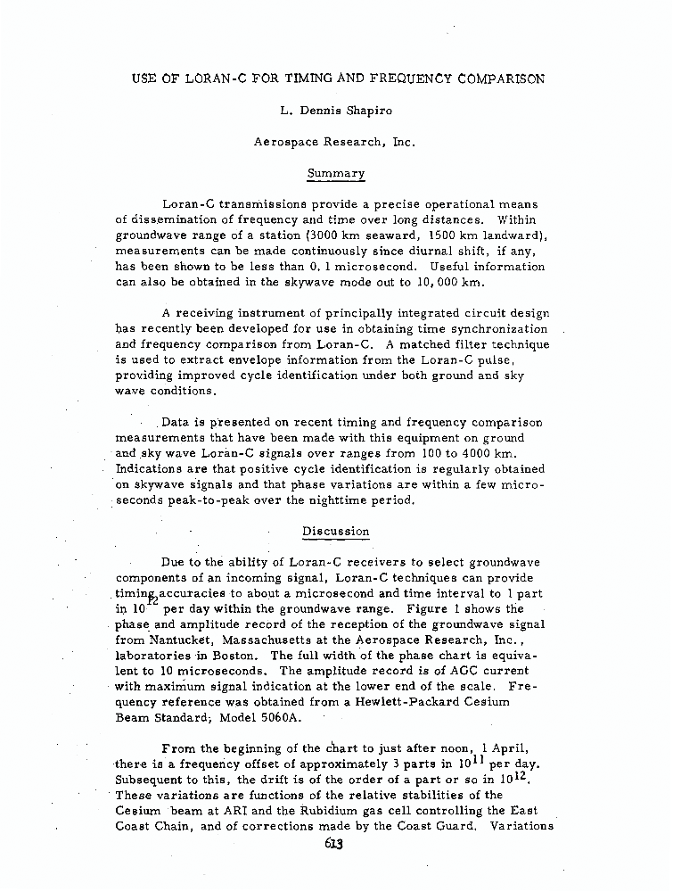 Use Of Loran C For Timing And Frequency Comparison Ieee Conference Publication Ieee Xplore