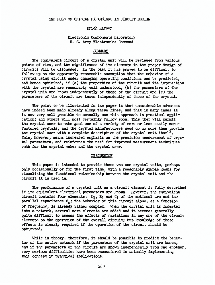 The Role of Crystal Parameters in Circuit Design | IEEE Conference ...