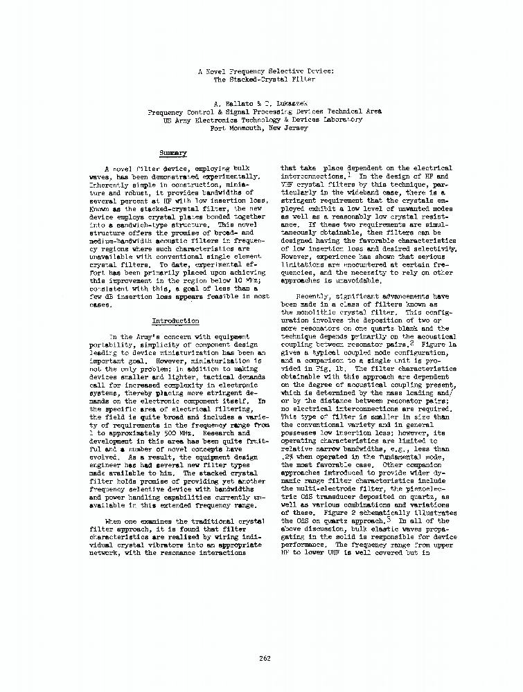 A Novel Frequency Selective Device: The Stacked-Crystal Filter | IEEE ...
