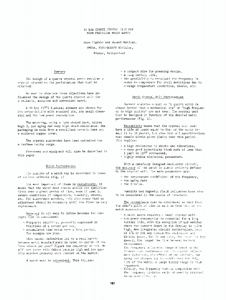 32 KHz Quartz Crystal Unit for High Precision Wrist Watch | IEEE ...