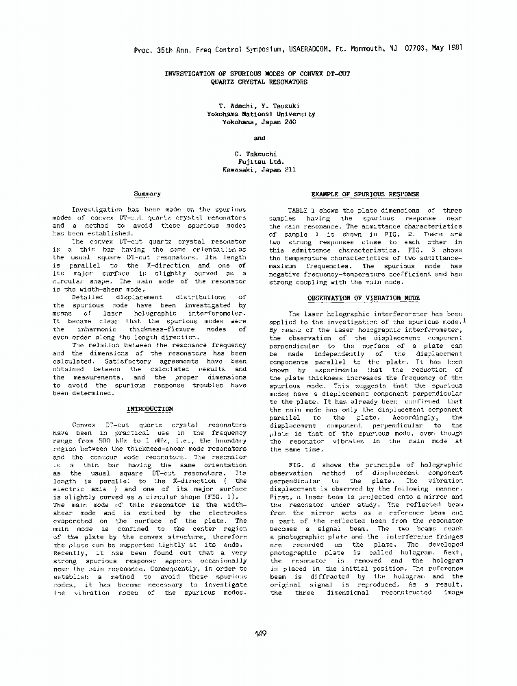 Investigation of Spurious Modes of Convex DT-Cut Quartz Crystal ...