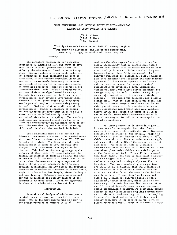 Three-Dimensional Mode-Matching Theory of Rectangular Bar Resonators ...