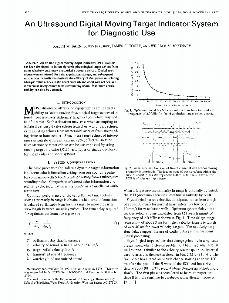 An Ultrasound Digital Moving Target Indicator System for Diagnostic Use ...