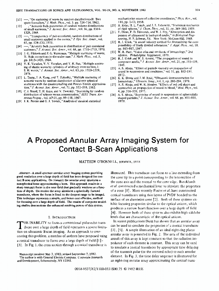 A Proposed Annular Array Imaging System for Contact B-Scan Applications ...