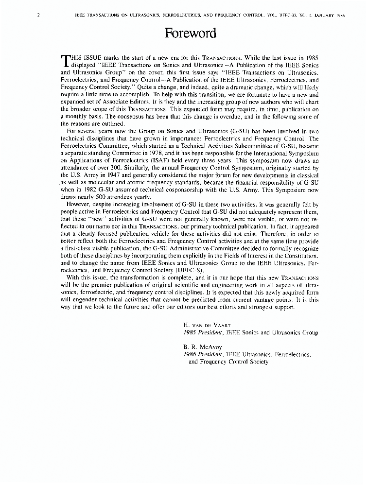 Foreword | IEEE Journals & Magazine | IEEE Xplore