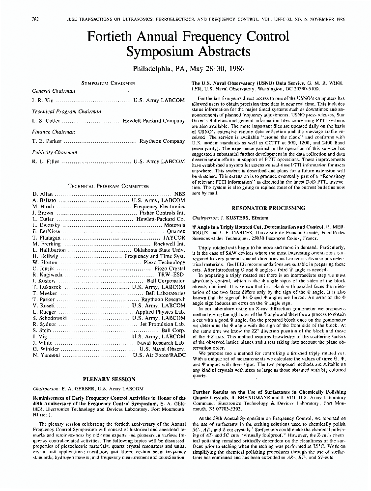 Fortieth Annual Frequency Control Symposium Abstracts | IEEE Journals ...