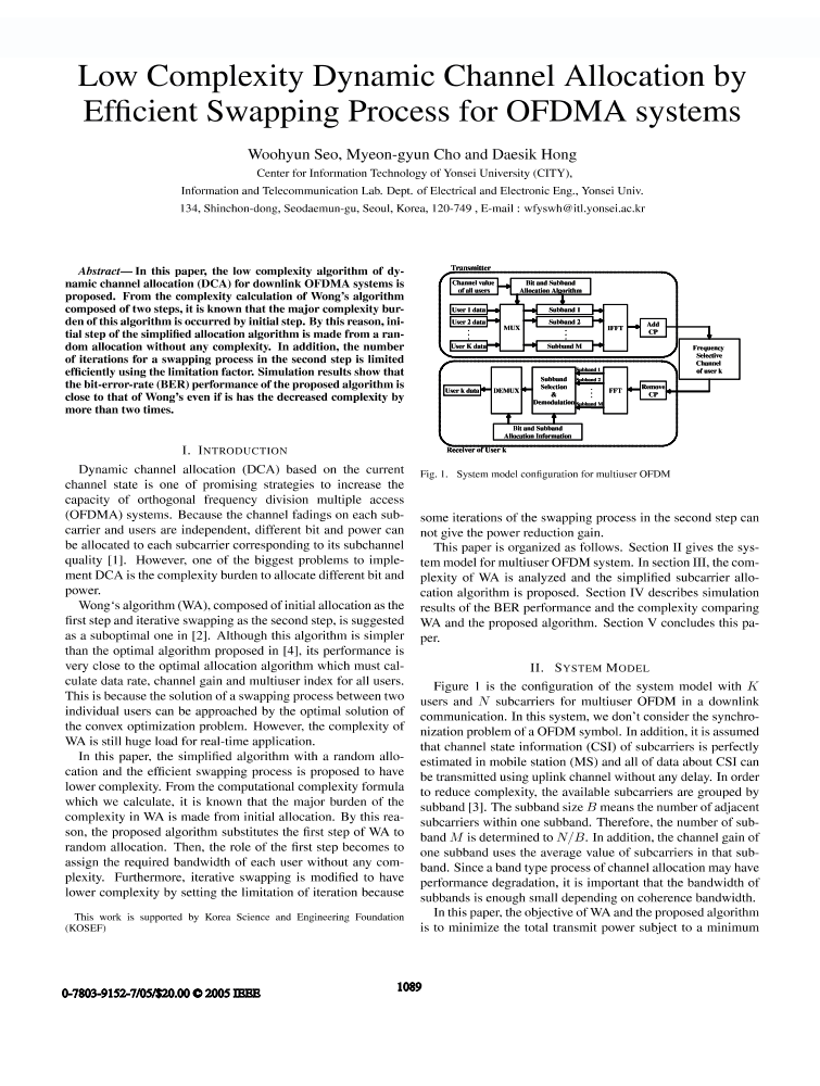 Low complexity dynamic channel allocation by efficient swapping process for OFDMA systems | IEEE ...