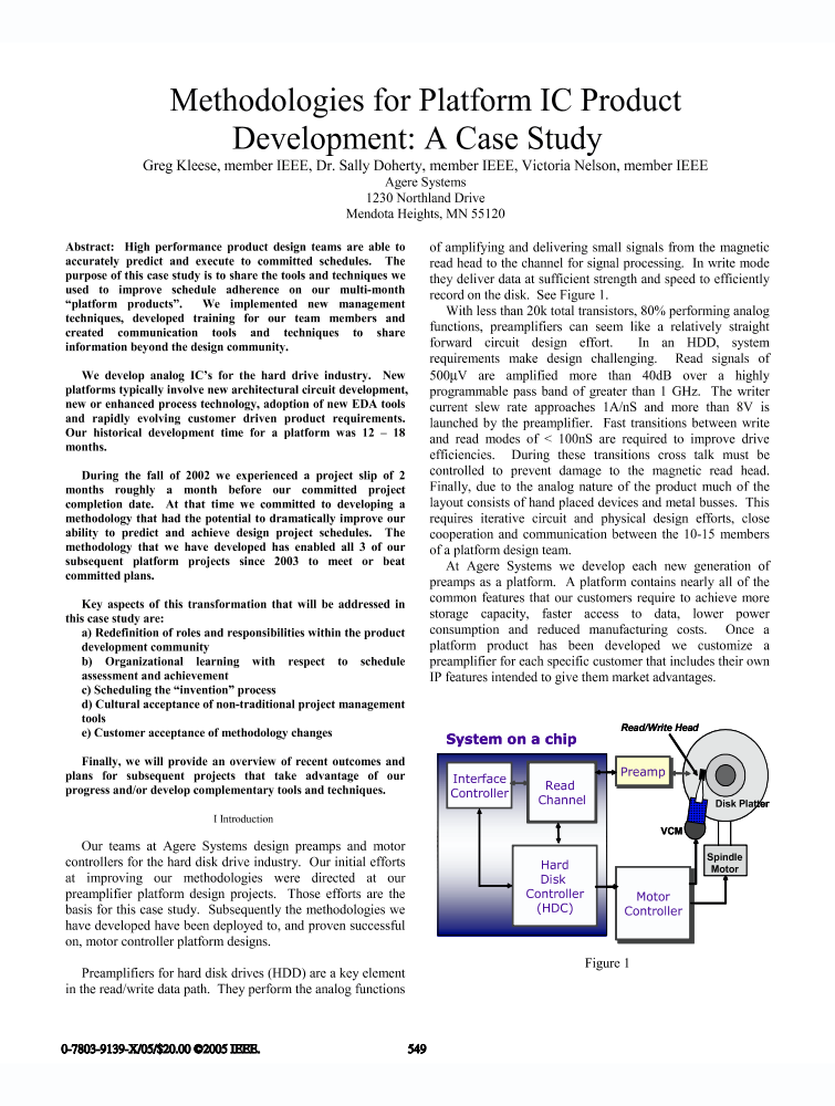 Methodologies for platform ic product development: a case study | IEEE ...