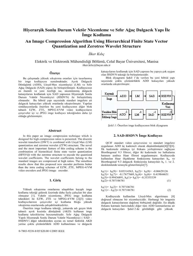 An image compression algorithm using hierarchical finite state vector quantization and zerotree ...