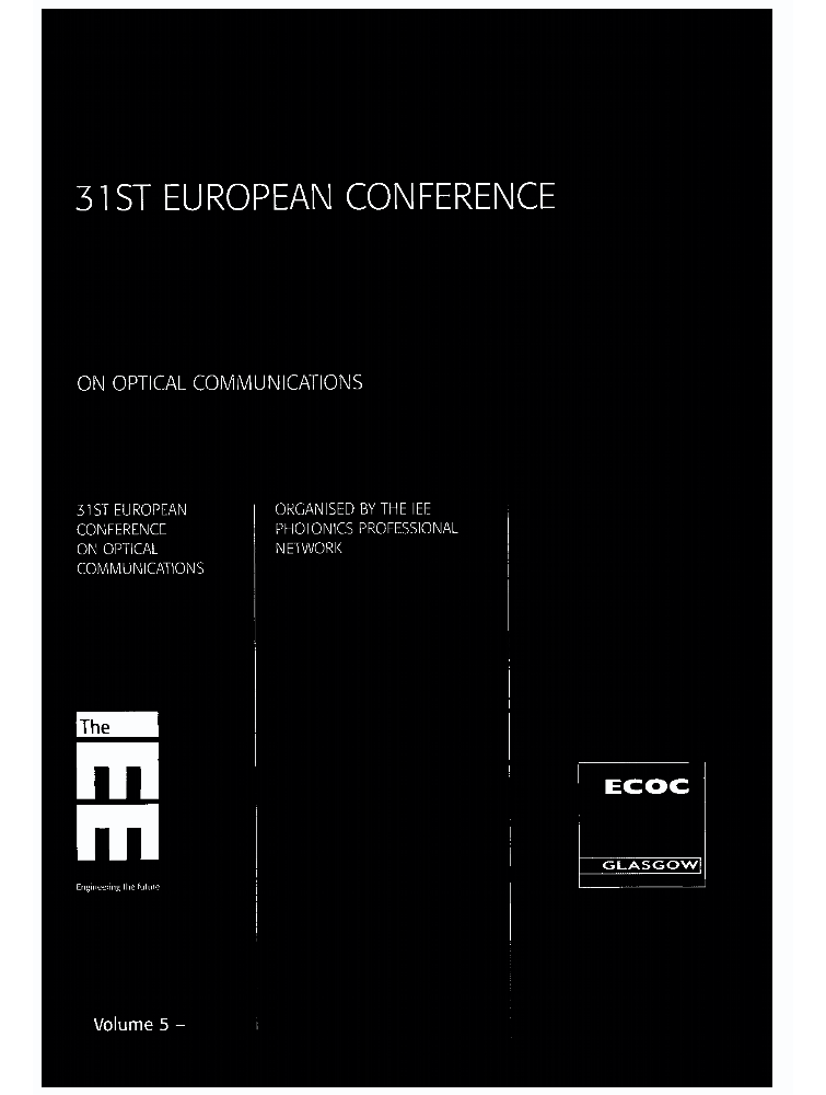 31st European Conference - Cover | IET Conference Publication | IEEE Xplore