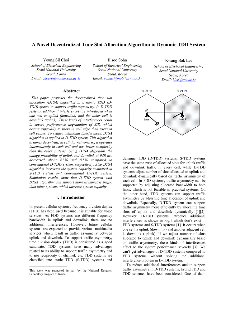 A Novel Decentralized Time Slot Allocation Algorithm In Dynamic Tdd System Ieee Conference