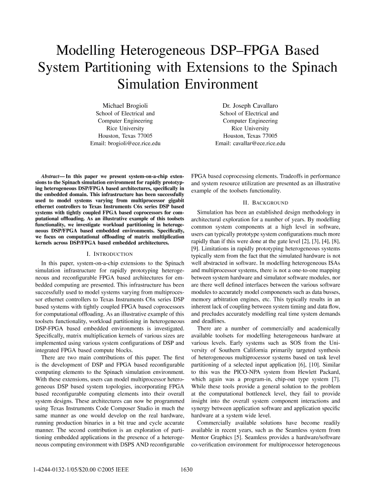 Modelling Heterogeneous DSP-FPGA Based System Partitioning with ...