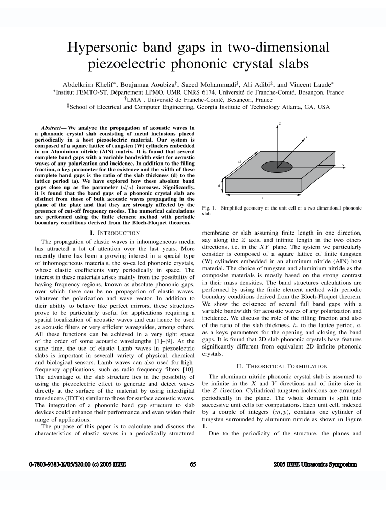 Hypersonic band gaps in two-dimensional piezoelectric phononic crystal ...