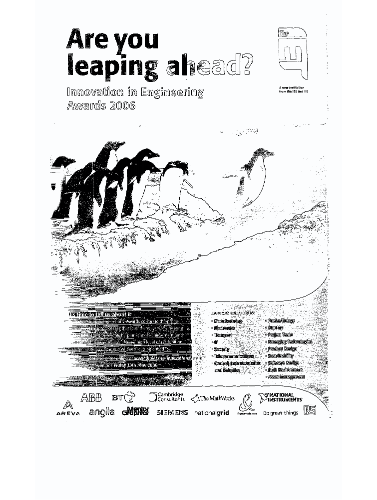 Innovation in Engineering Awards 2006 | IET Journals & Magazine | IEEE ...