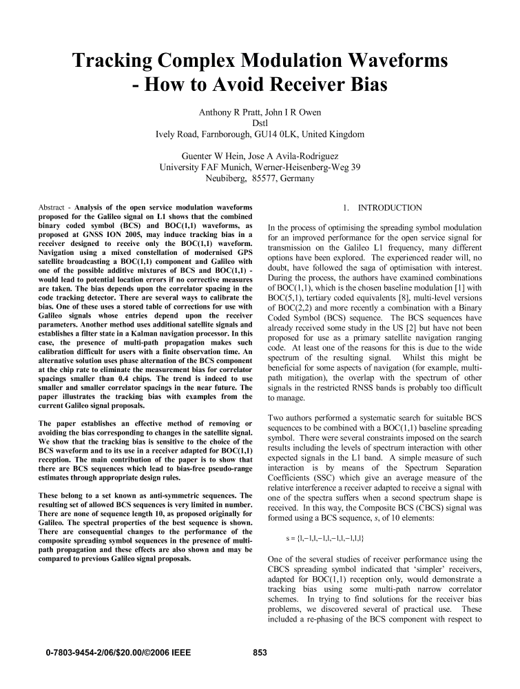 Tracking Complex Modulation Waveforms - How to Avoid Receiver Bias ...