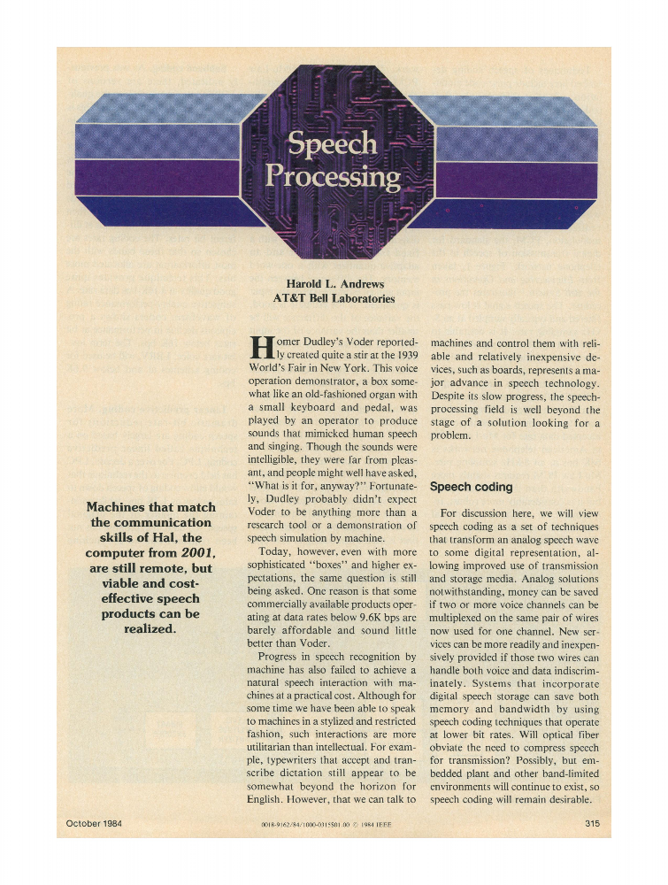 Speech Processing | IEEE Journals & Magazine | IEEE Xplore