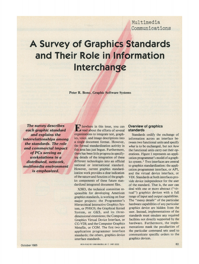 A Survey of Graphics Standards and Their Role in Information ...