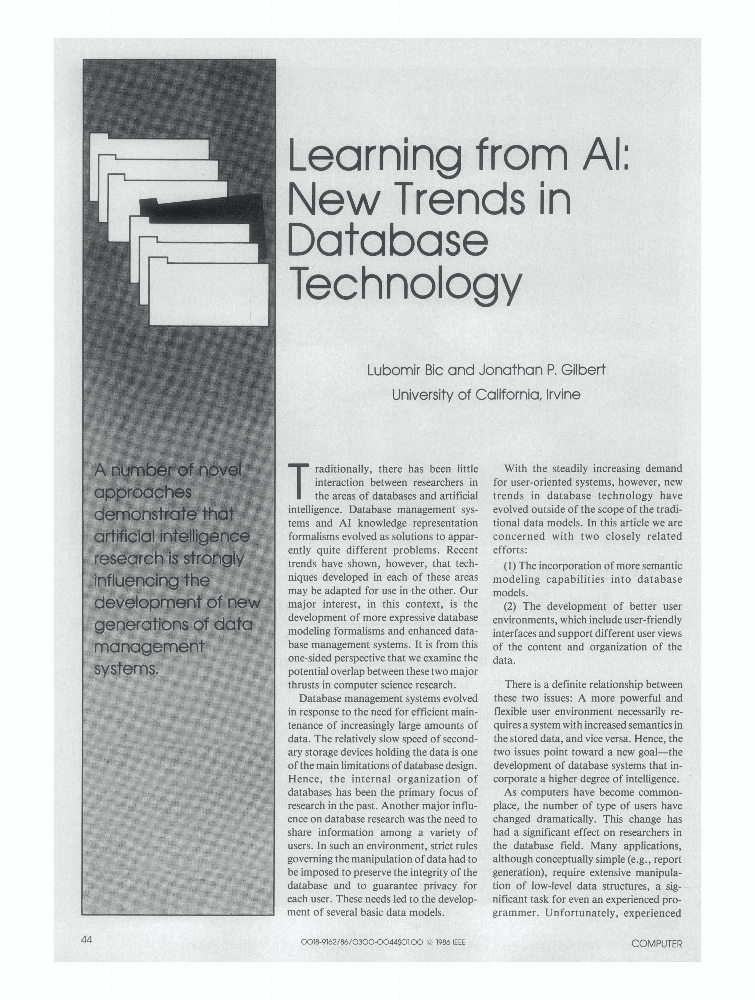 Learning from AI: New Trends in Database Technology | IEEE Journals ...