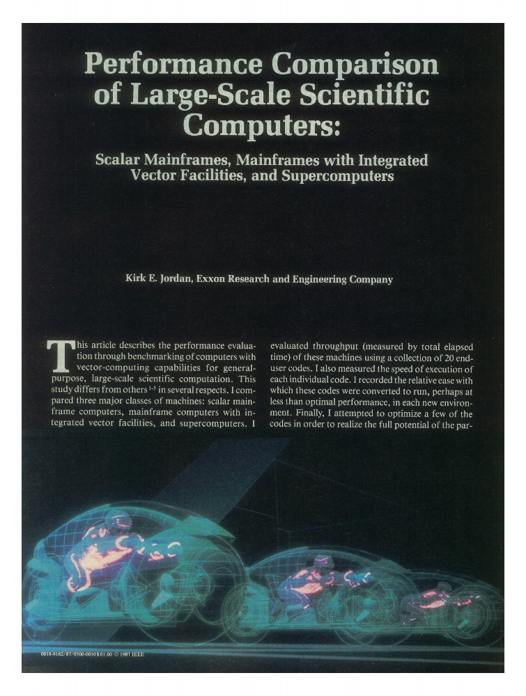 Performance Comparison of Large-Scale Scientific Computers: Scalar ...