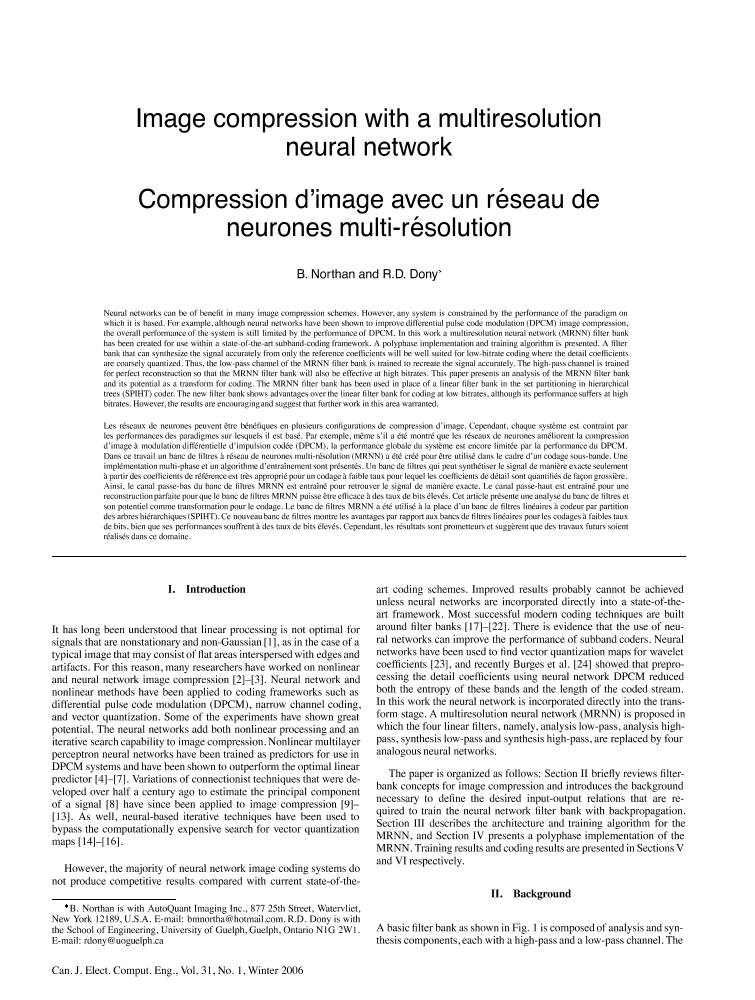 Image Compression With A Multiresolution Neural Network Ieee Journals And Magazine Ieee Xplore