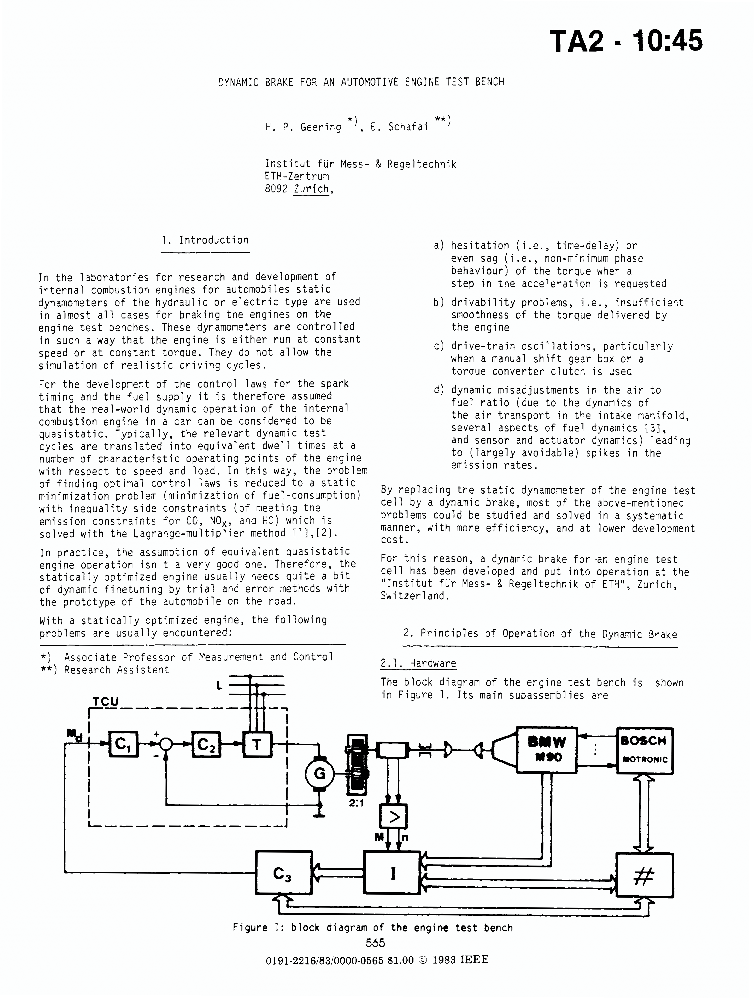 Dynamic brake for an automotive engine test bench | IEEE Conference ...