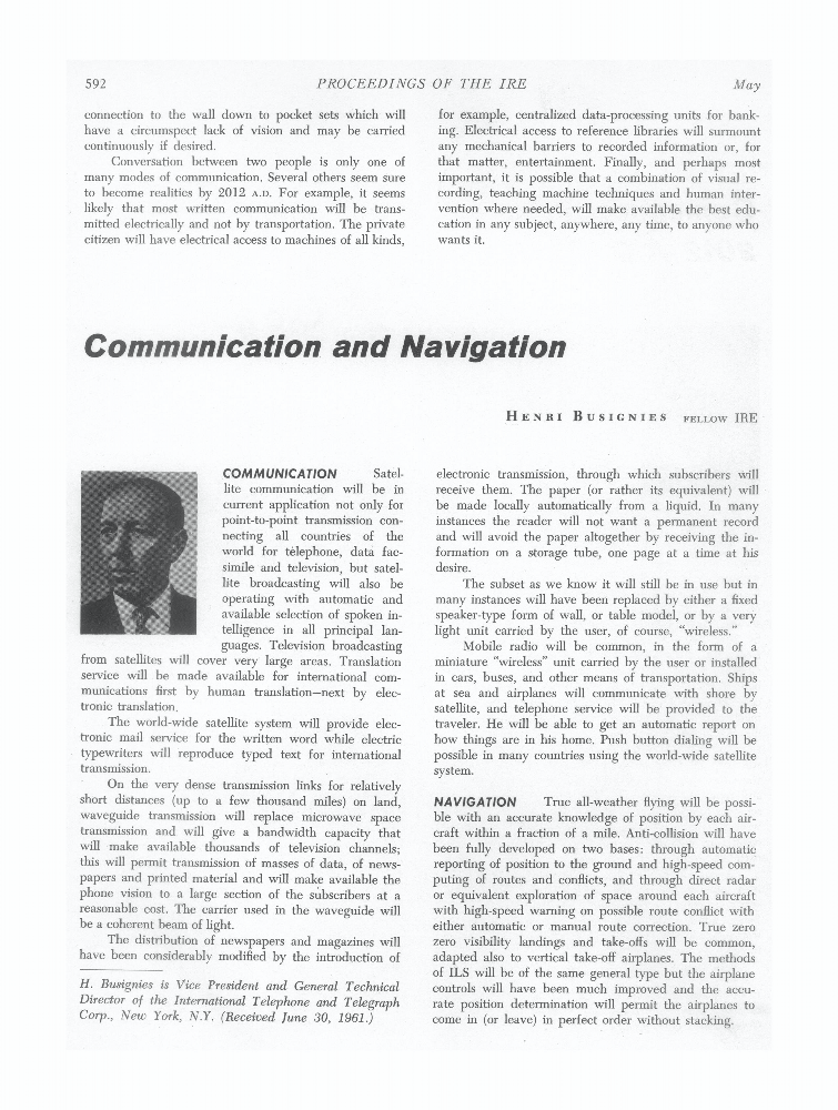 Communication and Navigation | IEEE Journals & Magazine | IEEE Xplore