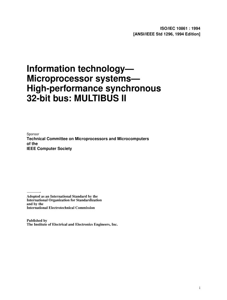 10861-1994 - ISO/IEC Standard for Information Technology ...