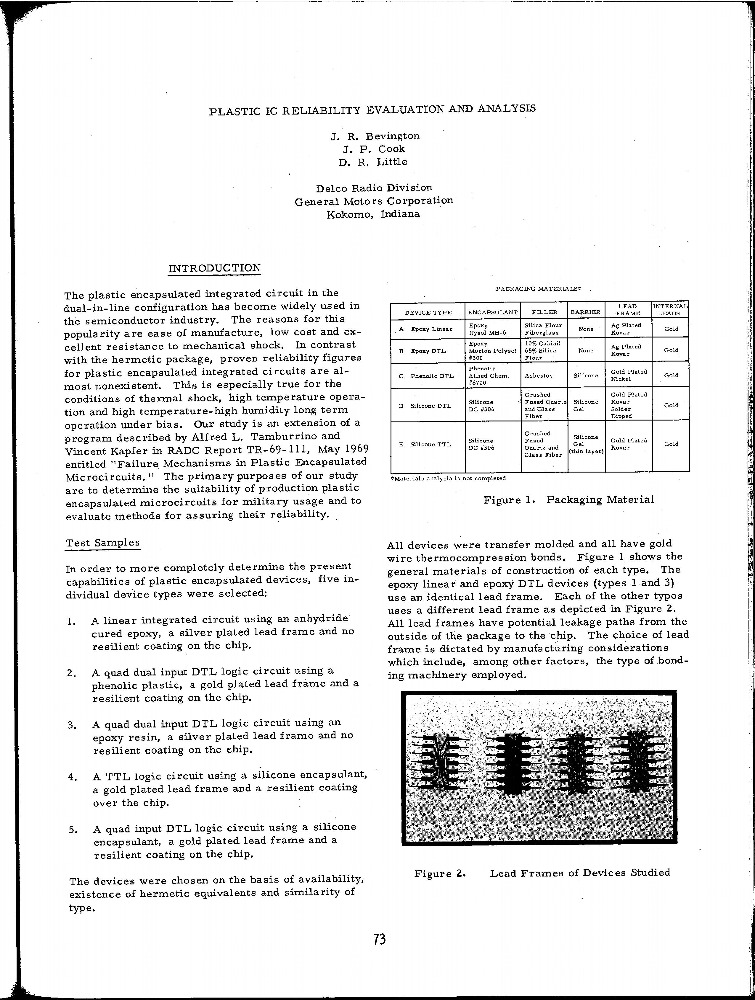 Plastic IC Reliability Evaluation and Analysis | IEEE Conference ...