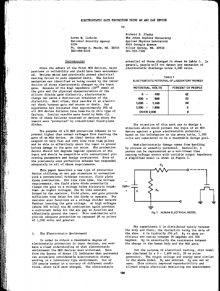 Electrostatic Gate Protection using an Arc Gap Device | IEEE Conference ...