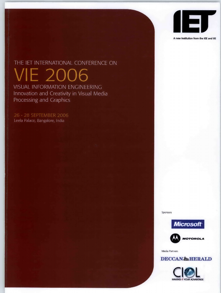 The IET International Conference on Visual Information Engineering ...