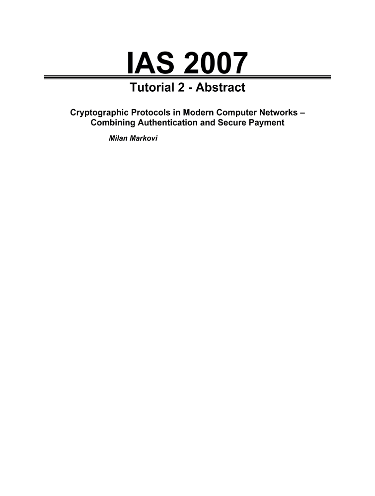 Tutorial 2 - Abstract | IEEE Conference Publication | IEEE Xplore