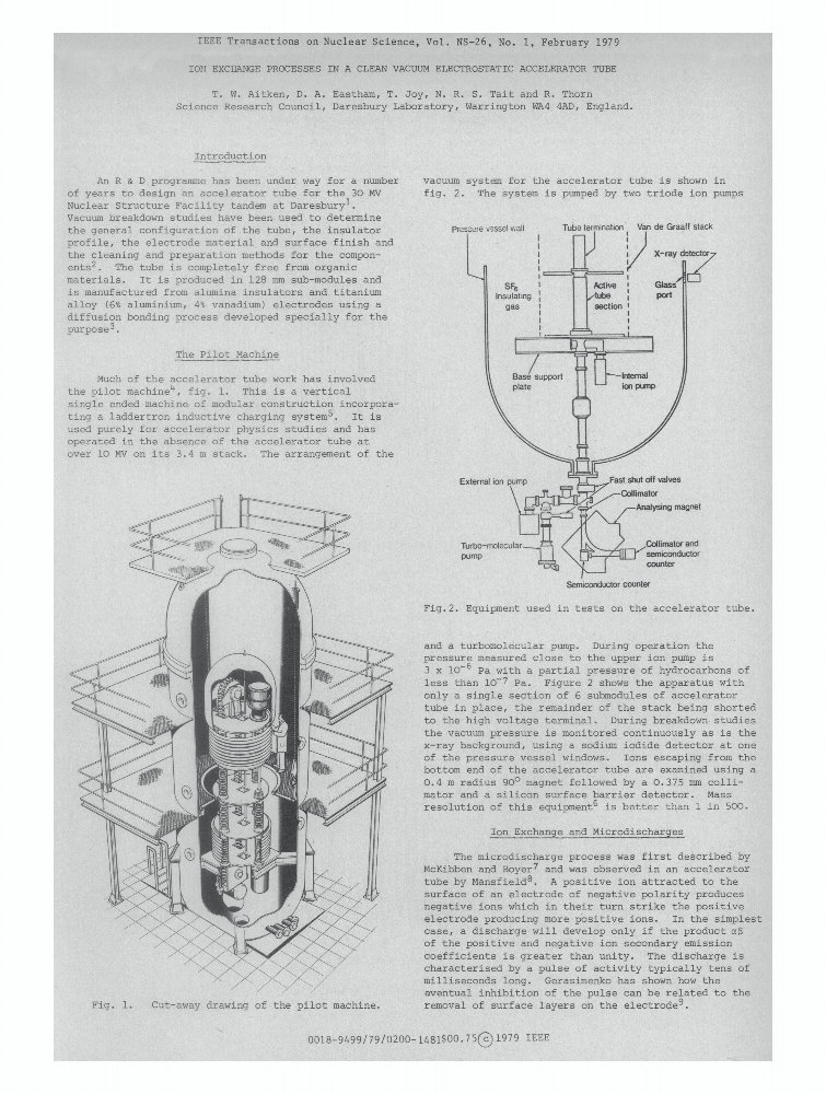 Ion Exchange Processes in a Clean Vacuum Electrostatic Accelerator Tube ...