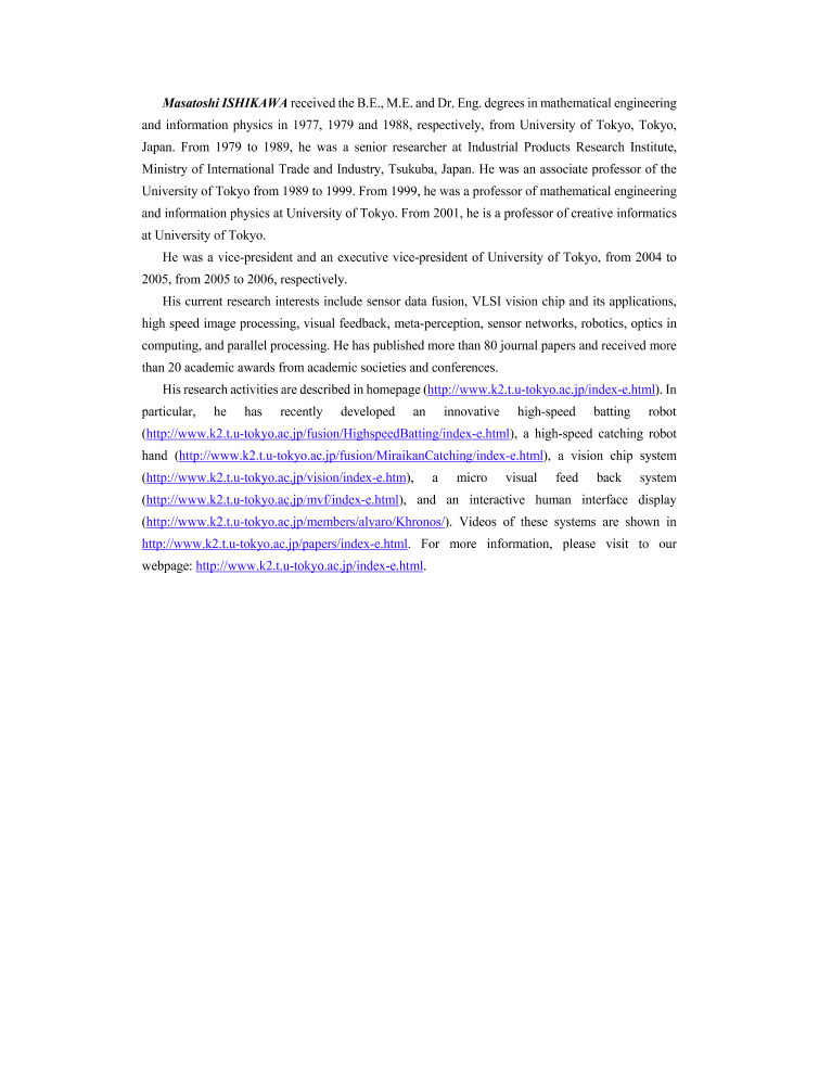 Ishikawa bio | IEEE Conference Publication | IEEE Xplore