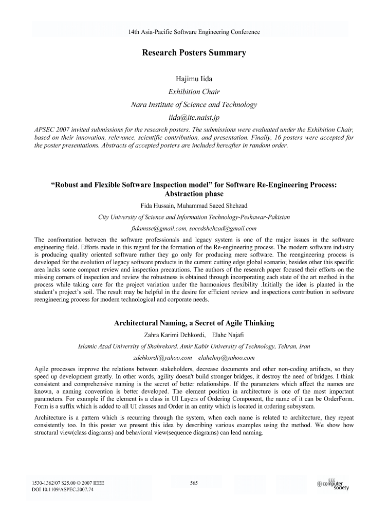 "Robust and Flexible Software Inspection model" for Software Re ...