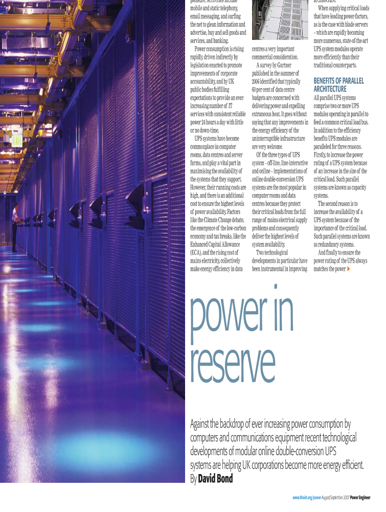 Power in reserve | IET Journals & Magazine | IEEE Xplore