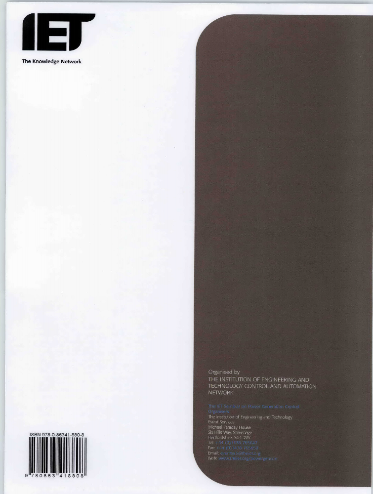 [Back cover] | IET Conference Publication | IEEE Xplore