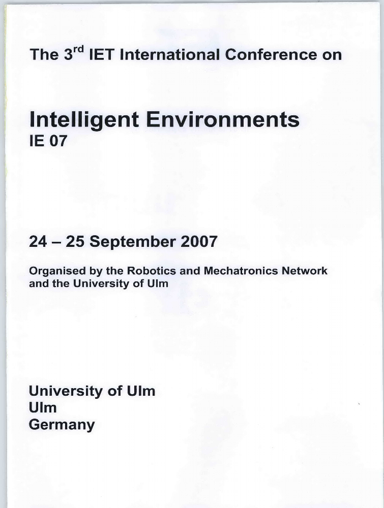 The 3rd IET International Conference on Intelligent Environments -Title ...