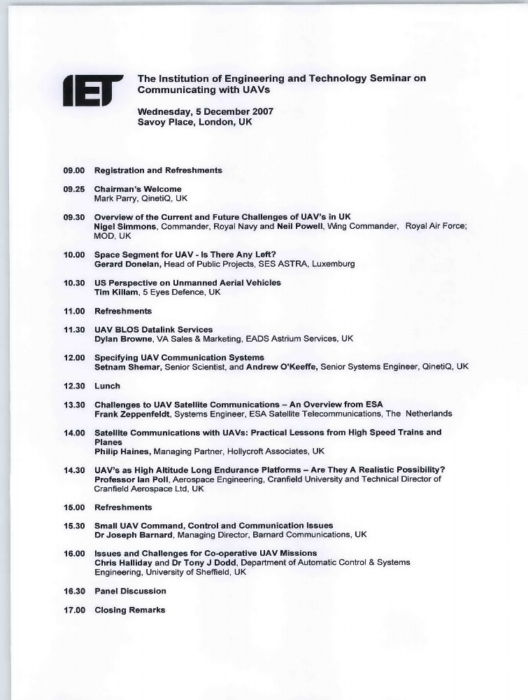 Program | IET Conference Publication | IEEE Xplore