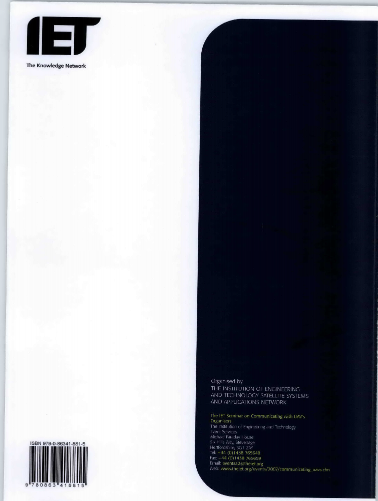 [Back cover] | IET Conference Publication | IEEE Xplore