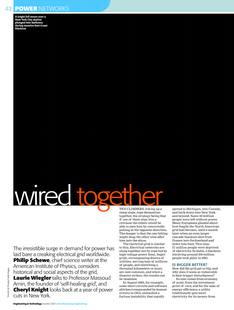 Wired together [power networks] | IET Journals & Magazine | IEEE Xplore