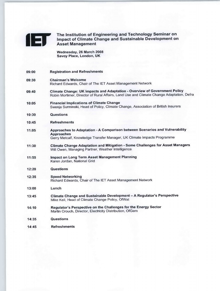 Program | IET Conference Publication | IEEE Xplore