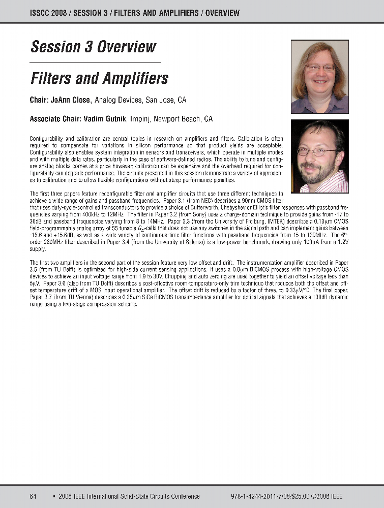 Filters and Amplifiers | IEEE Conference Publication | IEEE Xplore