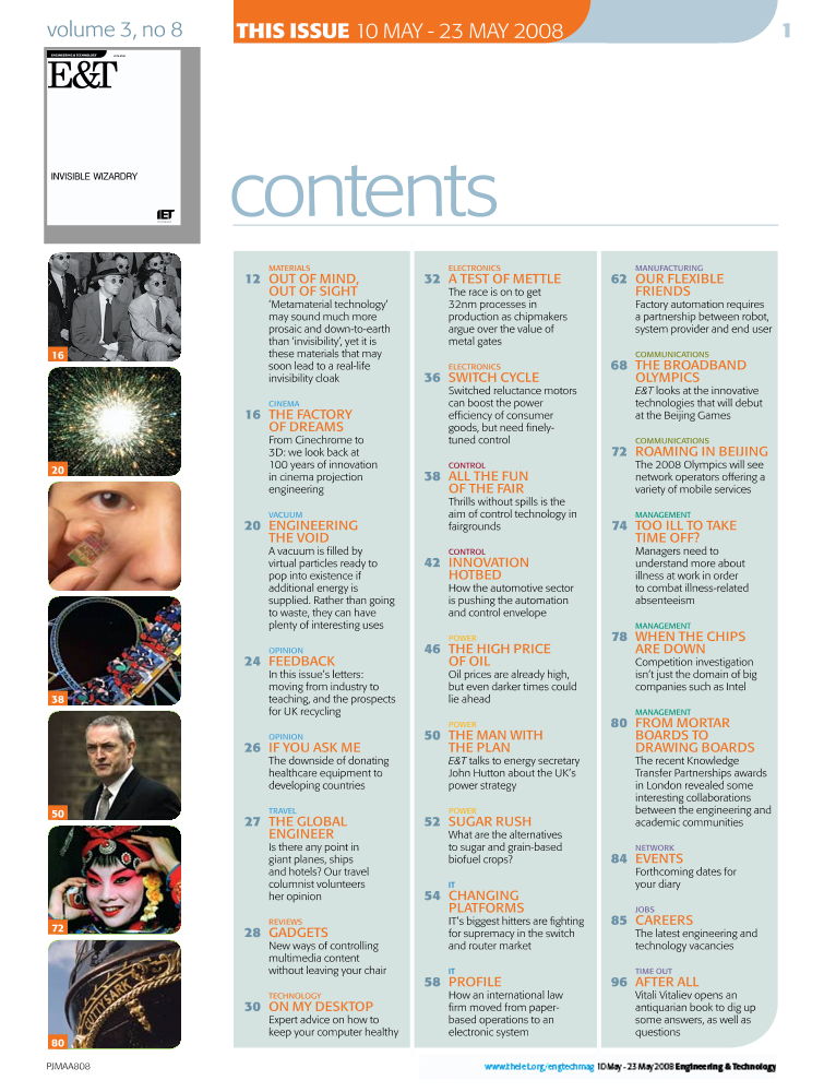 Table of contents | IET Journals & Magazine | IEEE Xplore