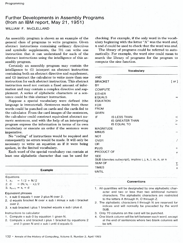Further Developments in Assembly Programs | IEEE Journals & Magazine ...